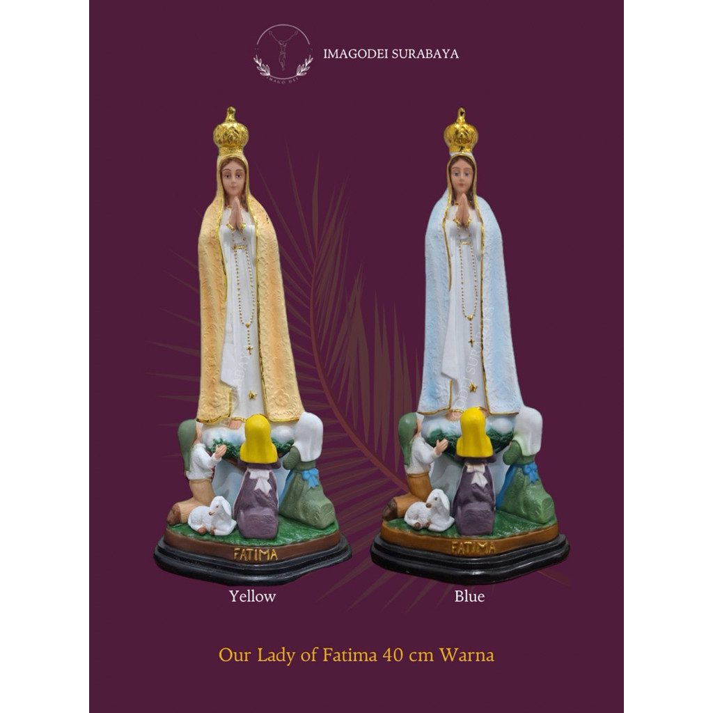 Jual Patung Bunda Maria Fatima 40 cm/Our Lady of Fatima STATUE/Patung ...