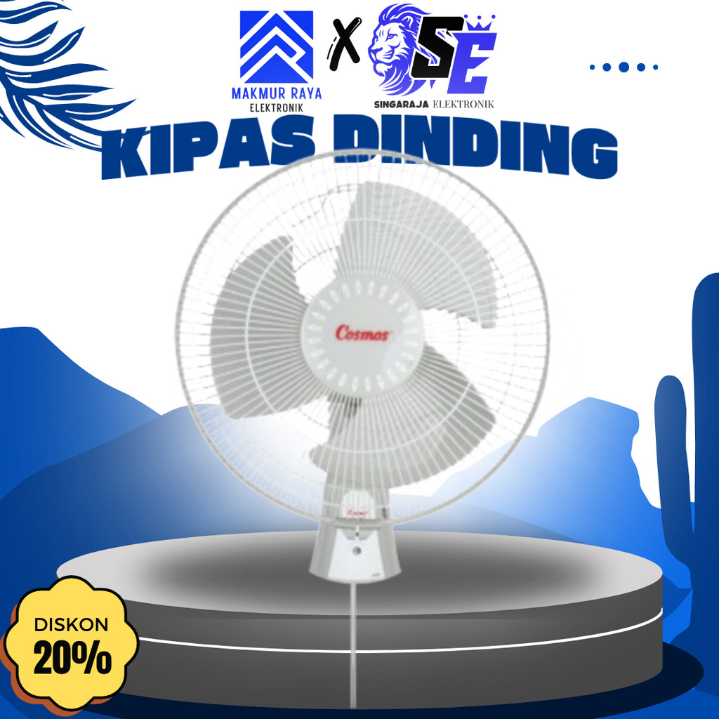 Jual COSMOS Kipas Angin Tembok Wall Fan 12 Inch 12-CWF | Shopee Indonesia