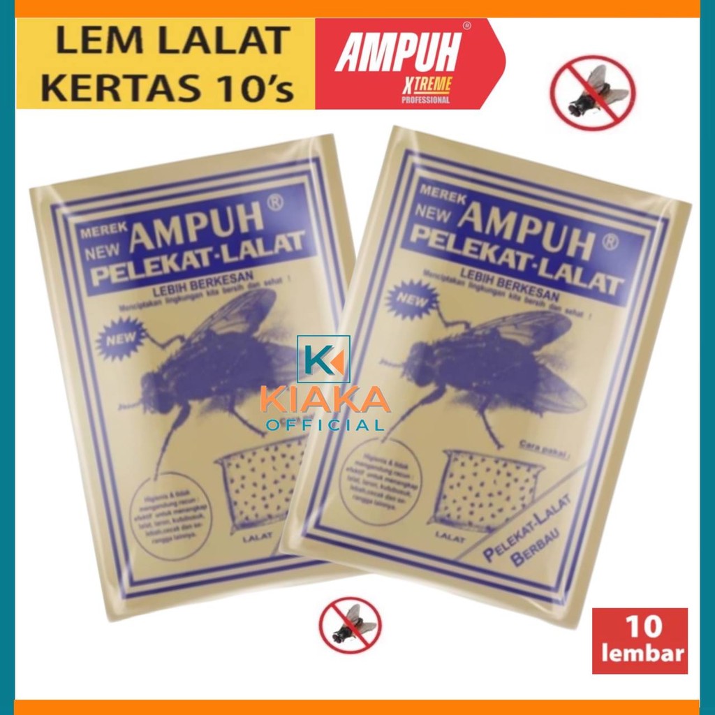 Jual Lem Perangkap Lalat Kacoa merk AMPUH Kertas Anti lalat Fly Catcher ...