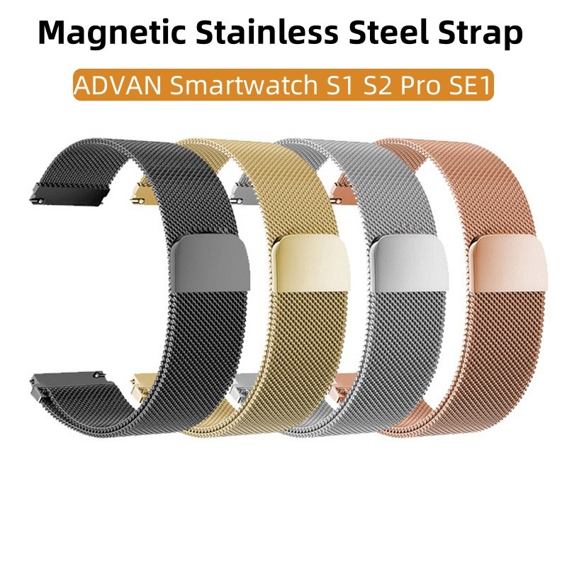 Jual Metal Strap Advan Smartwatch S1 Ai Voice / S2 Pro/SE1/Advan W1 ...