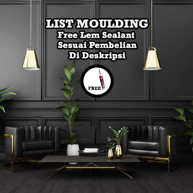 Jual KM List Moulding Wall PVC 290cm Hiasan Tembok Dekorasi Border ...