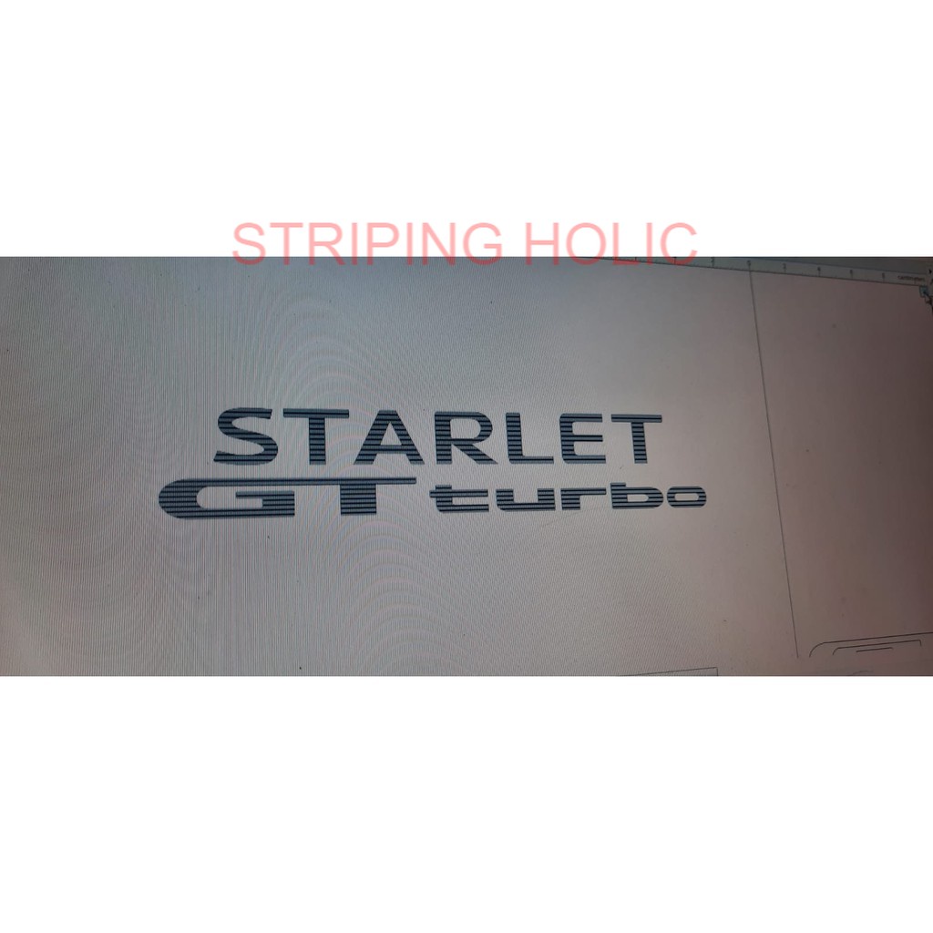 Jual Stiker STARLET & GT turbo Starlet Kapsul | Shopee Indonesia