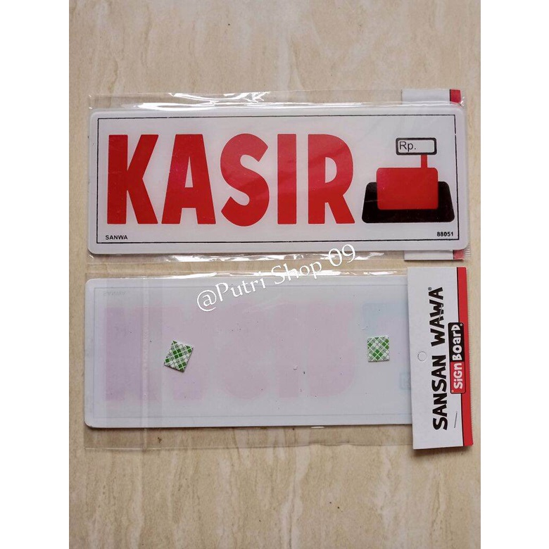 Jual Papan Akrilik Tanda "Kasir" / Acrylic Sign Board " Kasir" | Shopee ...