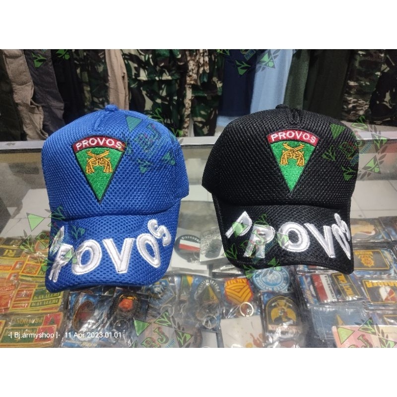 Jual Topi Provos Jala Tebal Topi Jala / Jaring Provost Topi Biru Provos ...