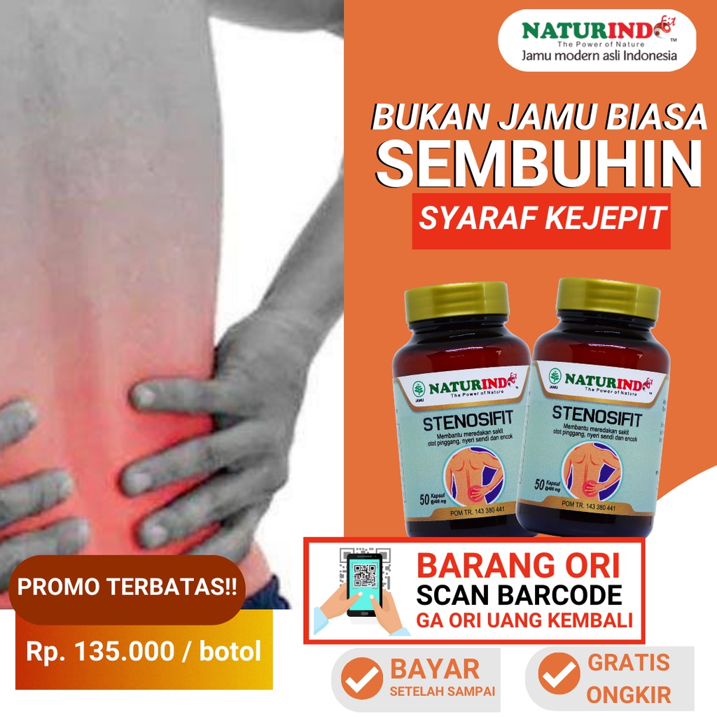 Jual STENOSIFIT Obat Sakit Pinggang Saraf Kejepit Syaraf Kejepit Encok ...