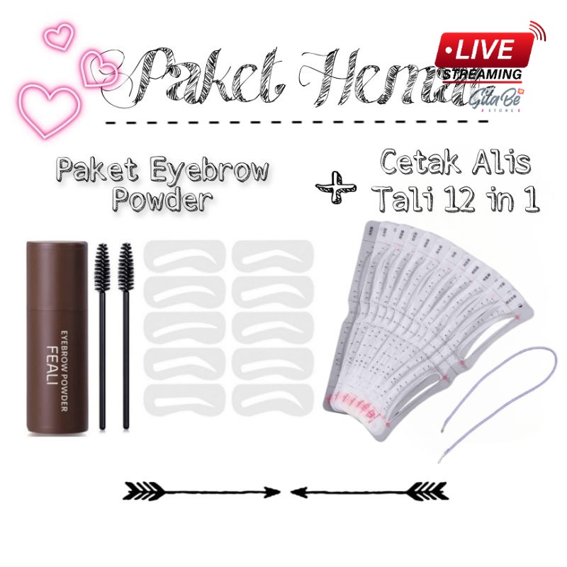 Jual [LIVE NOW] Paket Eyebrow Powder + Cetak Alis Tali | Tatto Alis ...