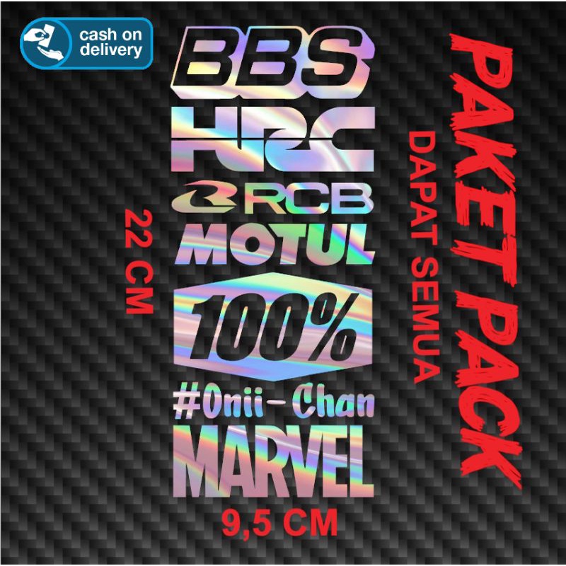 Jual CUTTING STICKER PACK HOLOGRAM SATU SET DAPAT SEMUA/STICKER SPONSOR ...