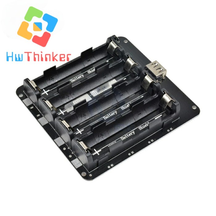 Jual USB Lithium Battery Shield Charger 4x 18650 V9 for ESP32 Arduino ...