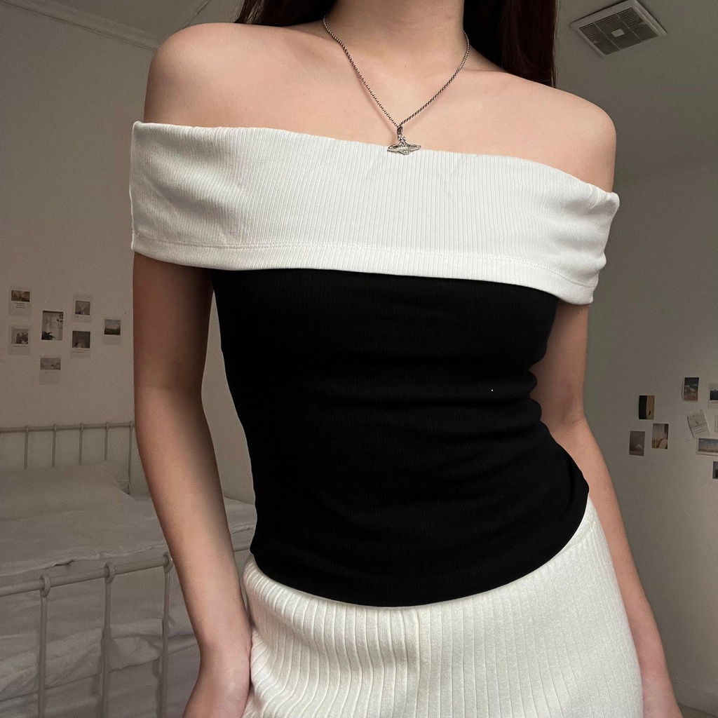Jual Aletta Sabrina Top | Aesthete yourlife | Shopee Indonesia