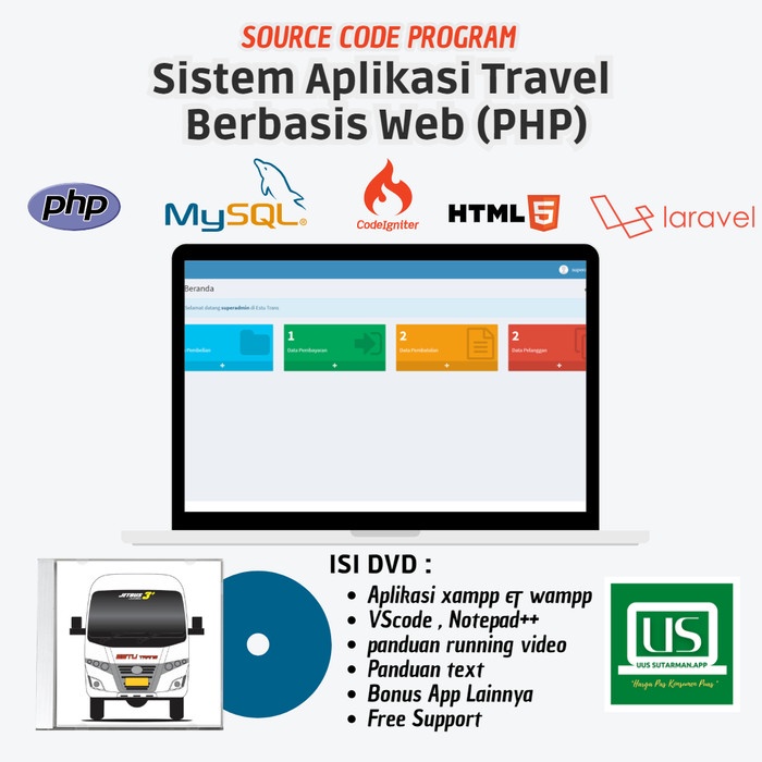 Jual Source Code Sistem Aplikasi Tiket Travel Berbasis Web (PHP) | Shopee Indonesia