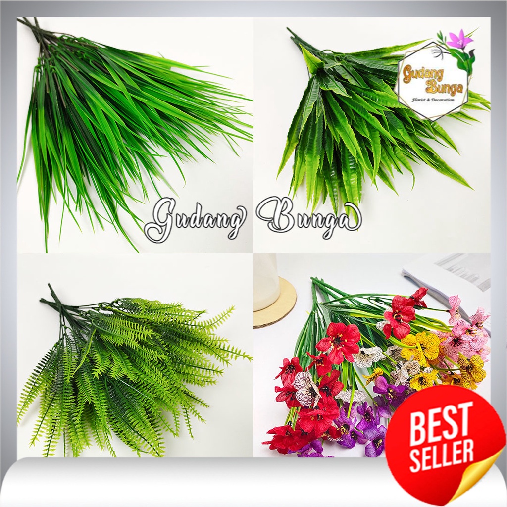 Jual Rumput Persia Cabang 7 Plastik Artificial / Hiasan Daun aksesoris ...