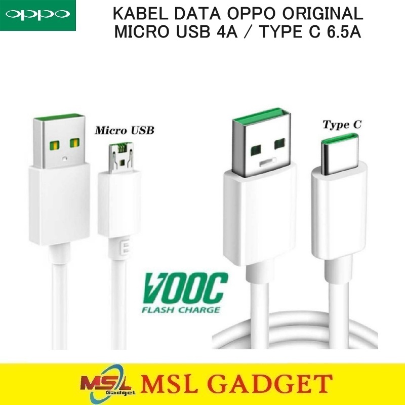 Jual Kabel Data Oppo Micro USB 4A VOOC / Type C 3A 6.5A Super VOOC ...