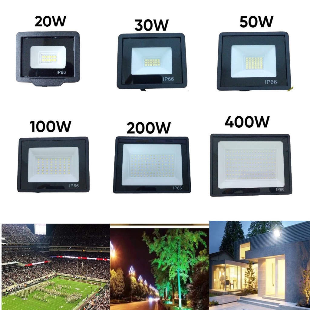 Jual LAMPU SOROT LED 20W 30W 50W 100W 200W 400W / LAMPU OUTDOOR SUPER TERANG | Shopee Indonesia