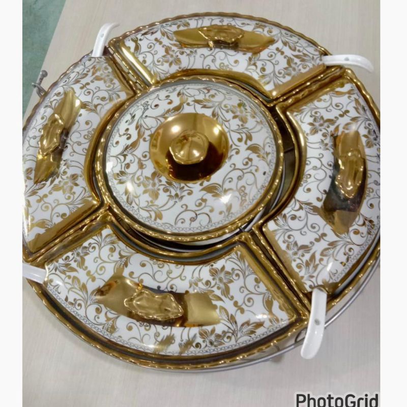 Jual prasmanan putar batik gold keramik | Shopee Indonesia