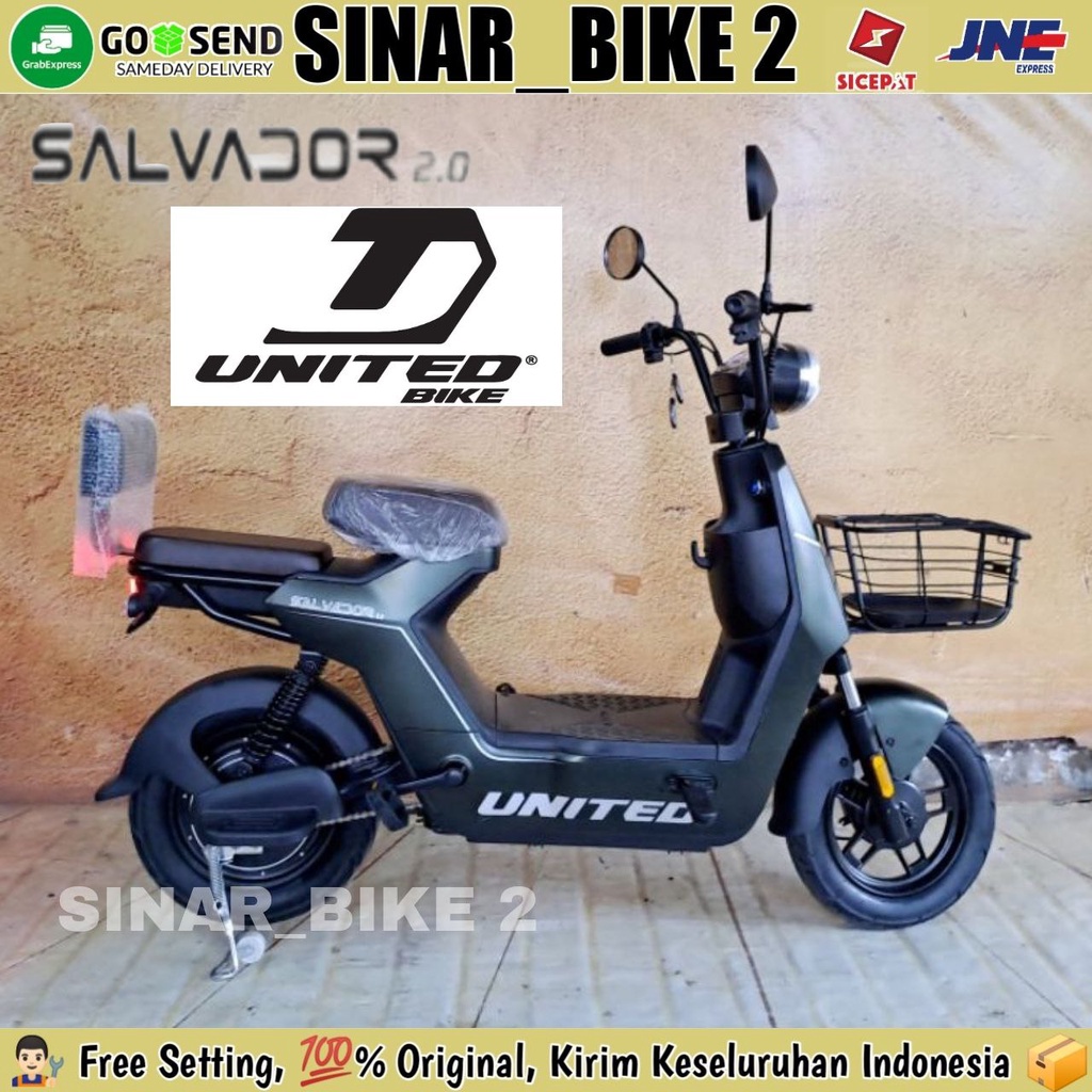 Jual Sepeda Motor Listrik UNITED SALVADOR 2.0 600 Watt Electric Bike ...