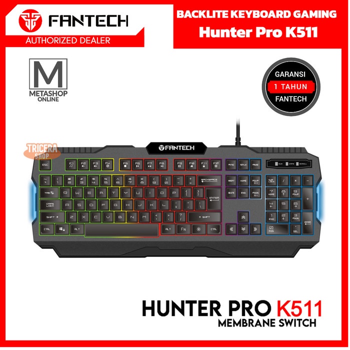 Jual Fantech Hunter Pro K511 Backlit Gaming Keyboard Membrane RGB | Shopee Indonesia