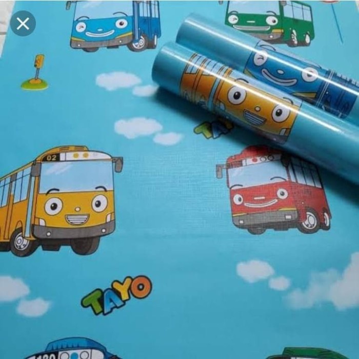 Jual Wallpaper Cartoon TAYO • Wallpaper Sticker Dinding | Shopee Indonesia