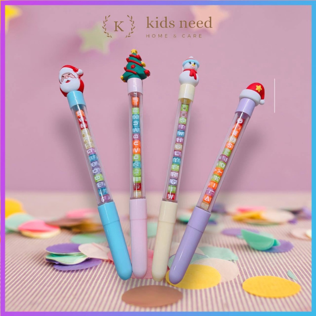 Jual Bolpen natal tinta hitam diy / Pulpen diy kekinian lucu karakter ...