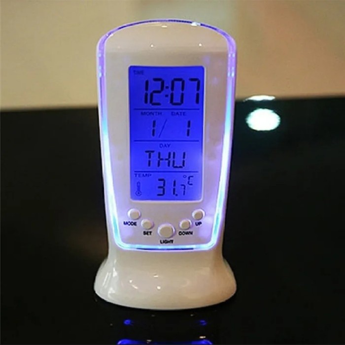 Jual Jam Digital Alarm LED Jam Meja Mini temperatur | Shopee Indonesia