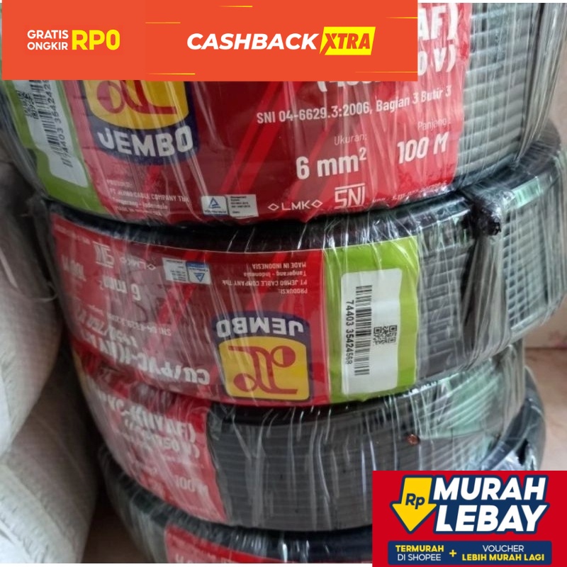 Jual KABEL NYAF 6MM 6 MM 1X6MM JEMBO SERABUT METERAN ECERAN POTONGAN | By ...