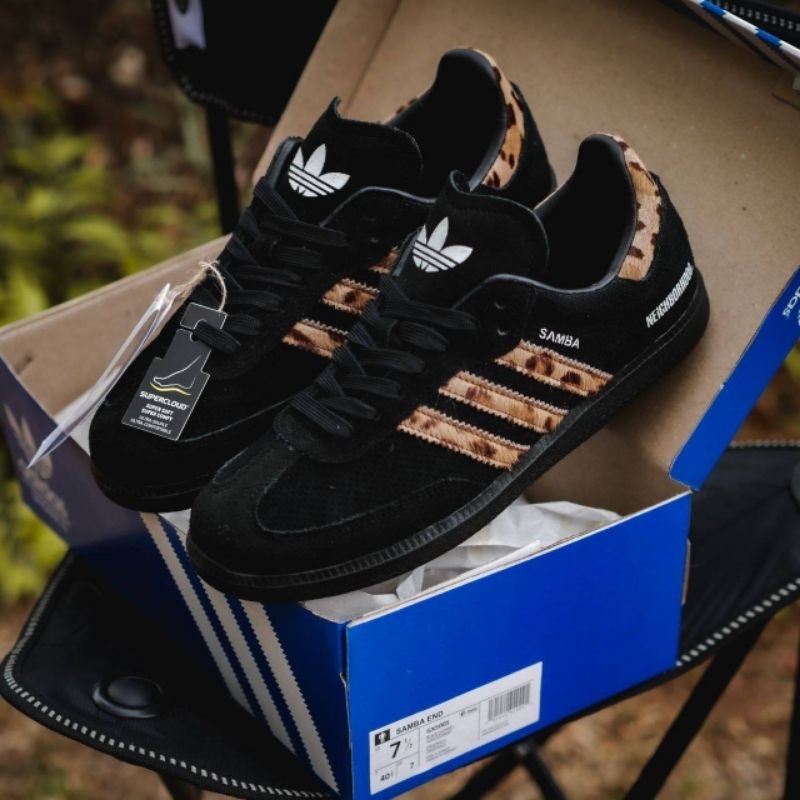Jual Sepatu Sneakers ADIDAS SAMBA END X NEIGHBORHOOD LEOPARD BNIB ...