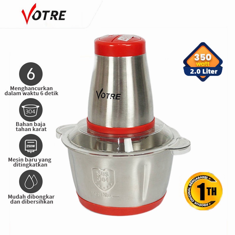 Jual Food Chopper Votre CHP-18 alat Penggiling Daging Sayur dan Buah ...