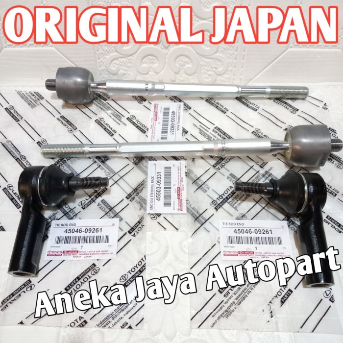 Jual Tie rod end + 2pcs Long tie rod rack end Toyota Innova original ...