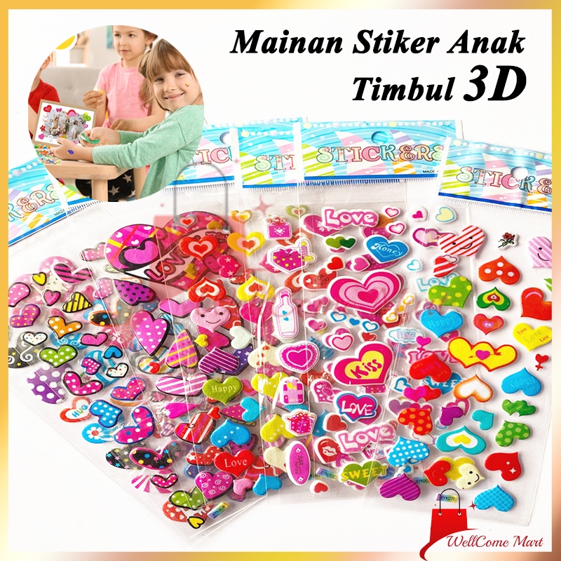 Jual Mainan Stiker Anak Timbul 3D / Stiker Mainan Anak Perempuan 3D ...