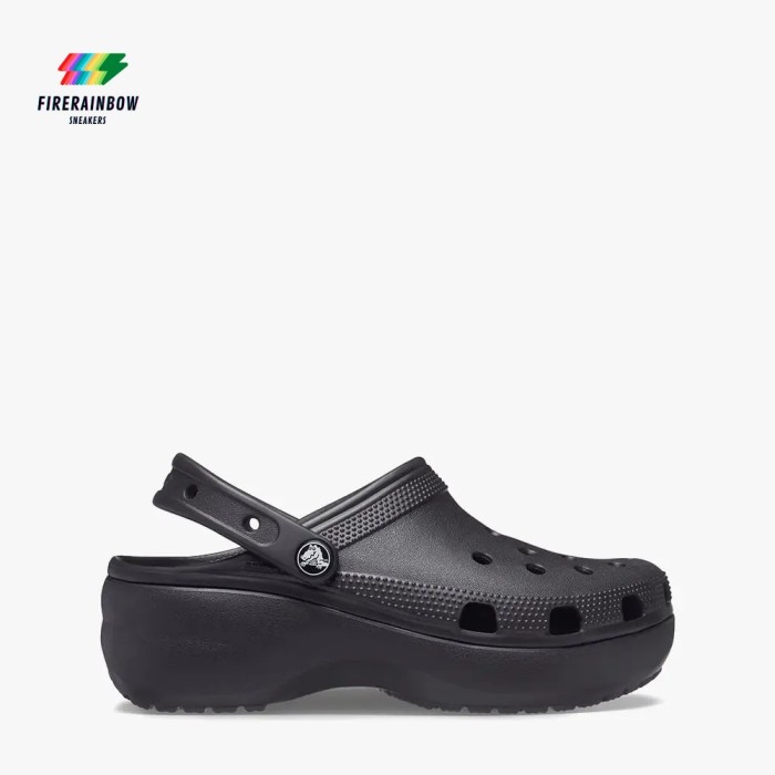 Jual Crocs Women's Classic Platform Clog - Black 100% ORIGINAL | Shopee ...