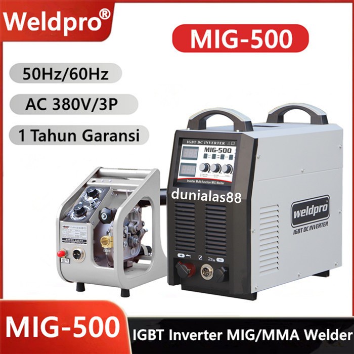 Jual Mesin Las Weldpro MIG 500A Trafo Las Inverter With Wire Feeder MIG-500 | Shopee Indonesia