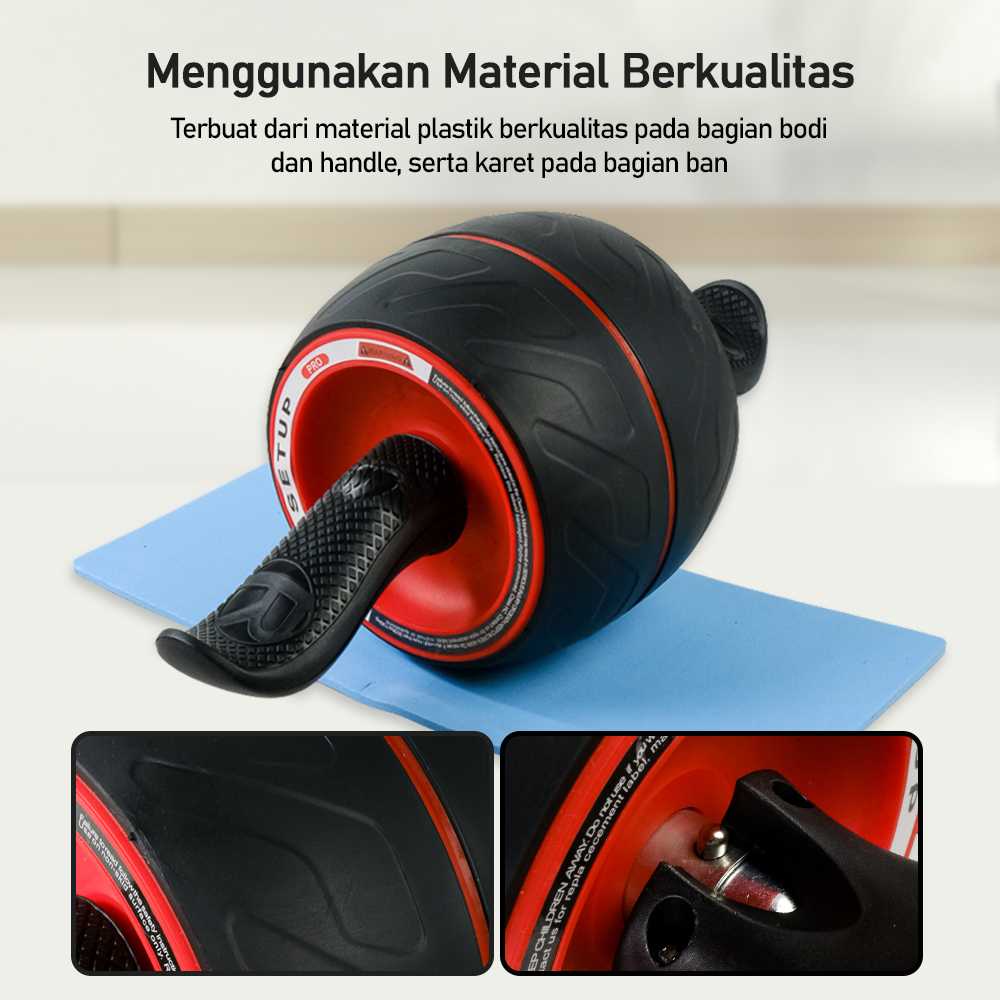 Jual Alat Fitness Roller ABS Abdominal Wheel Exercise | Shopee Indonesia
