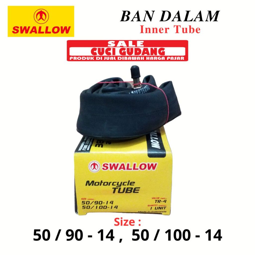 Jual Ban Dalam Motor 50 90 x 14 SWALLOW Motorcycle Inner Tube | Shopee ...