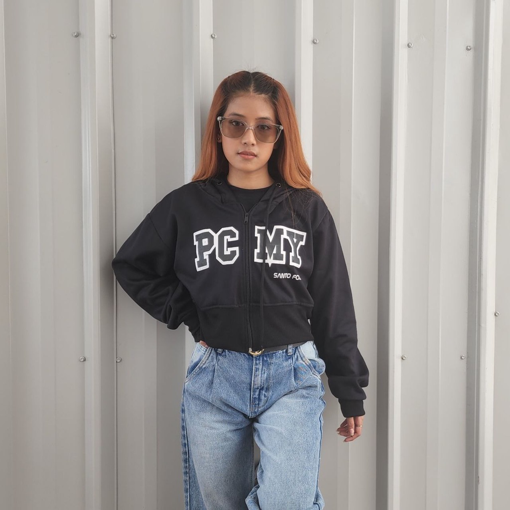 Jual NOUSKA - PC MY CROP JAKET Crop Top Wanita Lucu Simple Korean Style ...