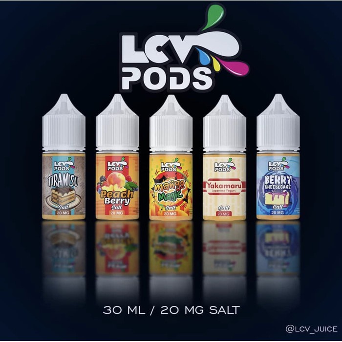 Jual COD LCV PODS SALT SERIES 30ML 20MG SALTNIC E-LIQUID VAPORIZER VAPE ...