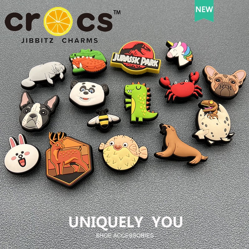 Jual Jibbitz crocs charm Cute Animal Shoe Buckle Shoes Flower Fun ...