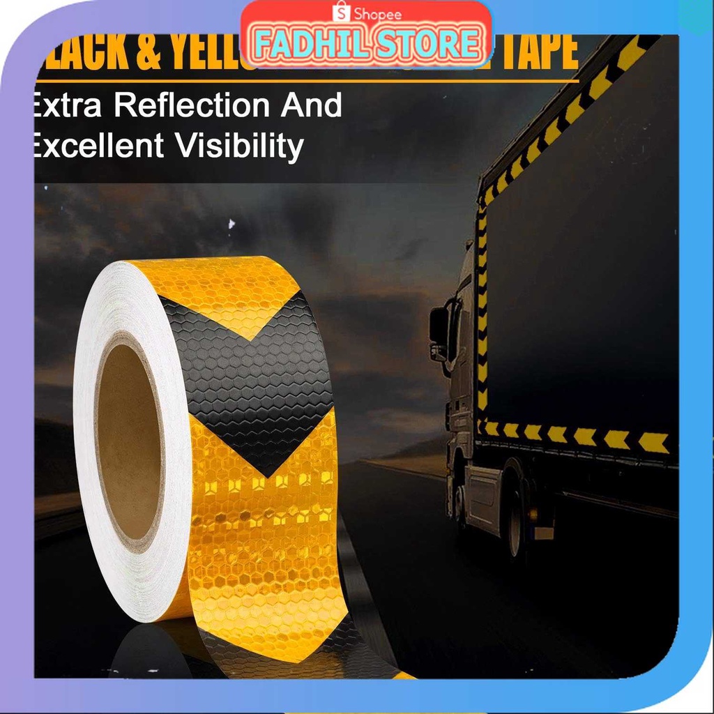 Jual FS - TaffPACK Stiker Reflektor Pemantul Cahaya Tanda Panah Warning ...