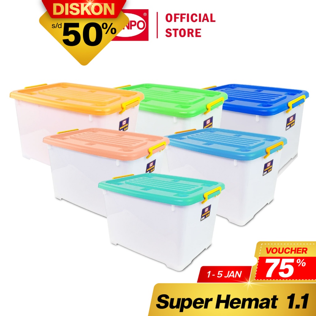 Jual SHINPO Kontainer Plastik Dengan Roda Sprinter Container Box Kotak ...