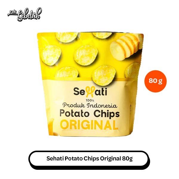 Jual Sehati Snacks Keripik Kentang Potato Chips Original 80g - Cemilan Gurih Asin | Shopee Indonesia