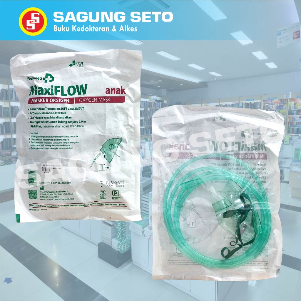 Jual MAXIFLOW ANAK OXYGEN MASK-BESMED / MASKER OKSIGEN ANAK 1PC ...