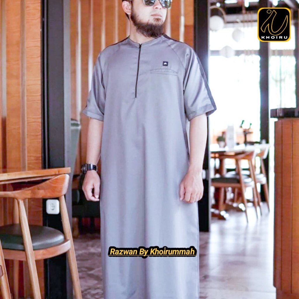 Jual [ RAZWAN ] Gamis Pria Dewasa Lengan Pendek Series Razwan - Jubah ...