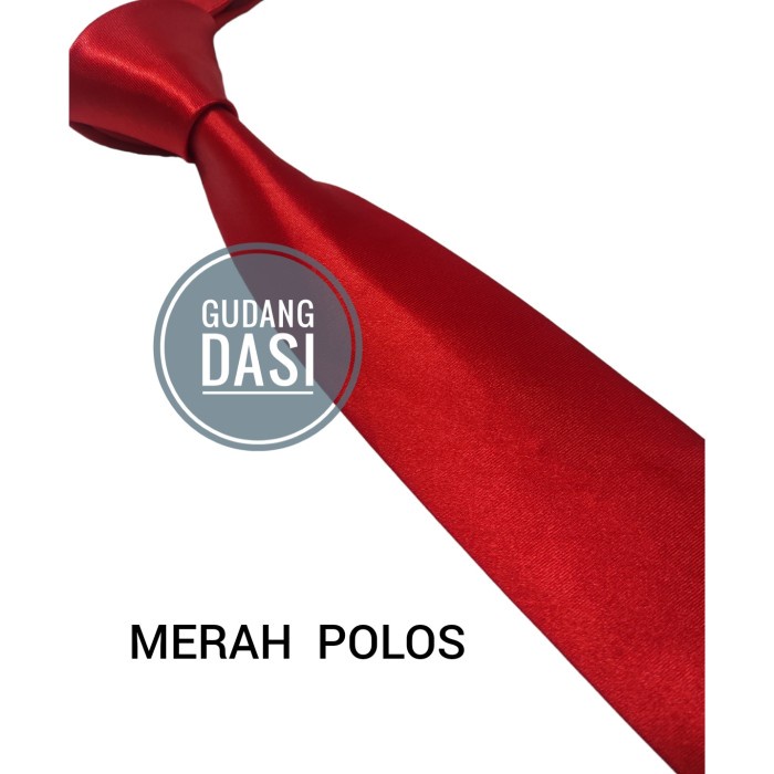 Jual dasi instan pria merah ukuran slim 2 inch dan mdium 3 inch ...