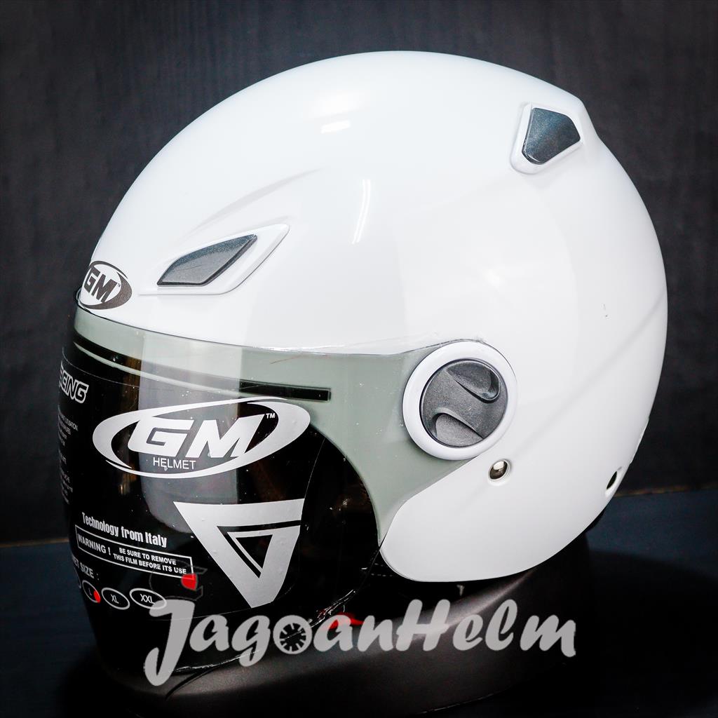 Jual GM HELM VENUS HIJAB SOLID | WHITE | HELM HALF FACE | Shopee Indonesia