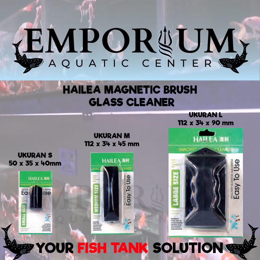 Jual Magnet pembersih kaca aquarium Ikan - Hailea magnetic Brush ...