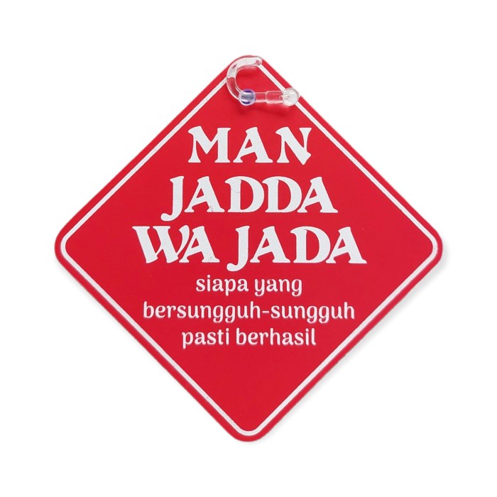 Jual papan tanda Signage Man Jadda Wa Jadda bahan PVC ada cantolan dan ...