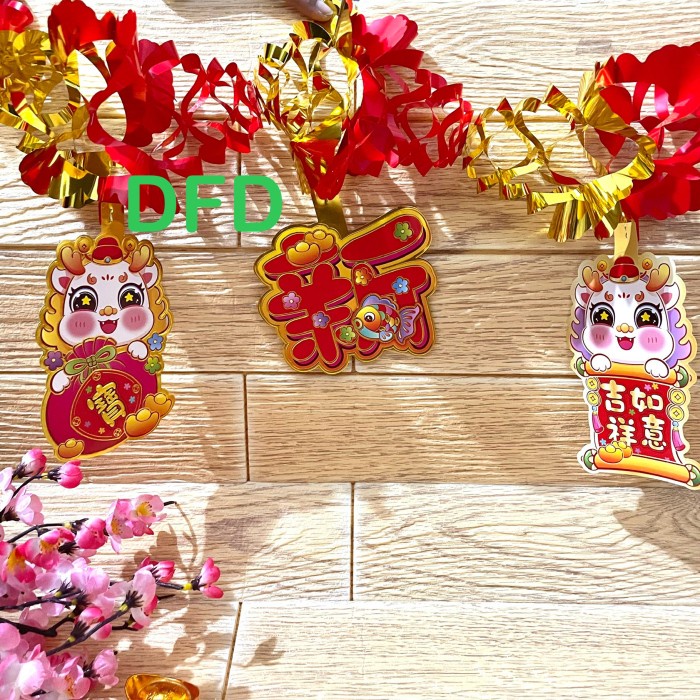 Jual Dekorasi Hiasan CNY Slinger Imlek Naga / Garland Tarik Imlek ...