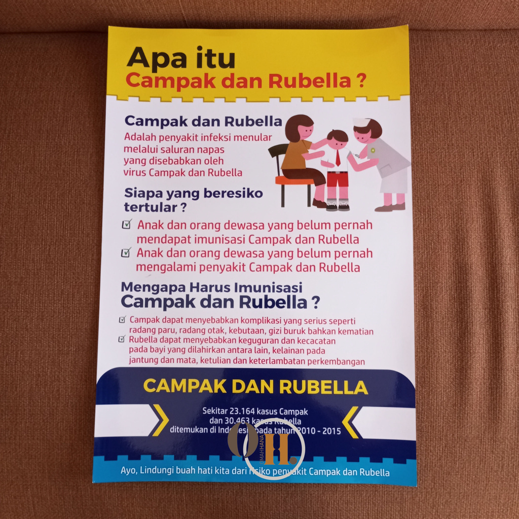 Jual Poster apa itu campak dan rubella? - Poster kenali campak dan ...