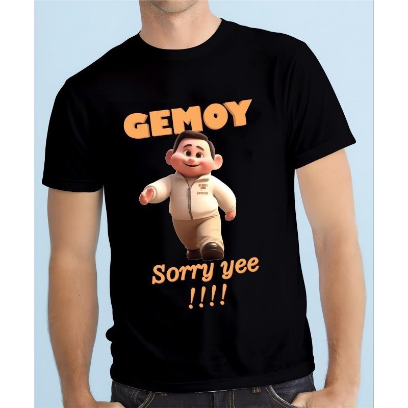 Jual kaos prabowo gemoy sorry yee capres 2024 indonesia maju | Shopee ...