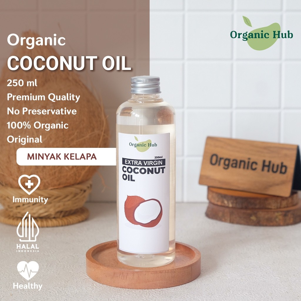 Jual Organic Hub Coconut Oil 250 ml | Shopee Indonesia