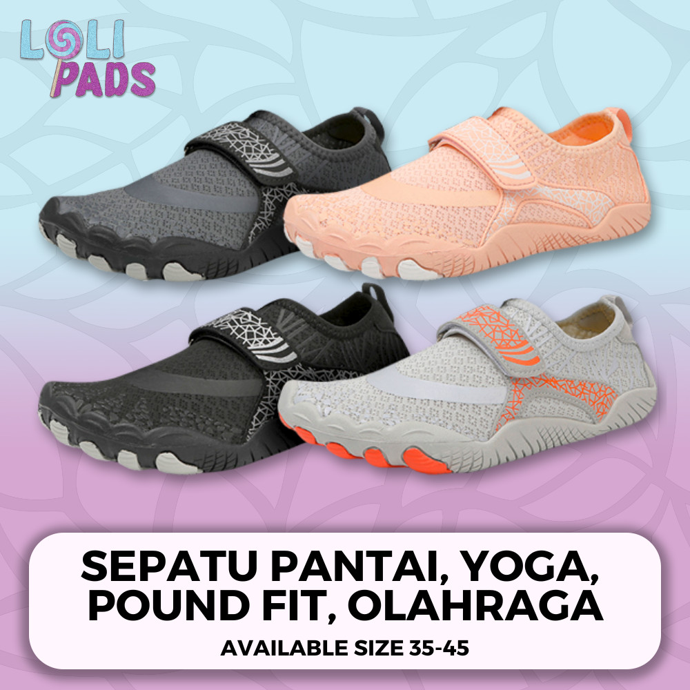 Jual Sepatu import Air Anti Slip Five Finger Olahraga Pantai Poundfit ...