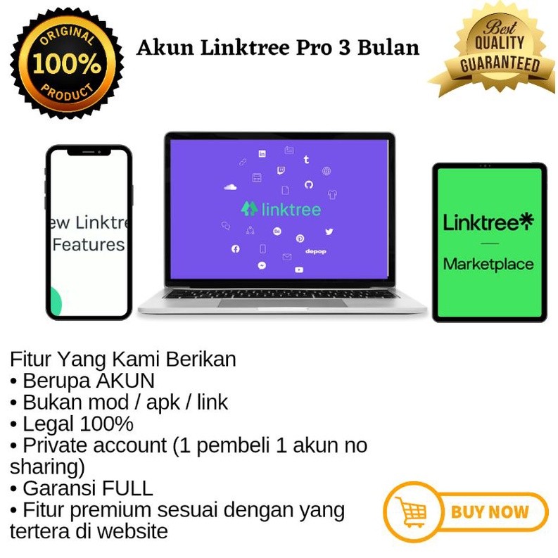 Jual Akun Linktree Pro 3 Bulan | Shopee Indonesia